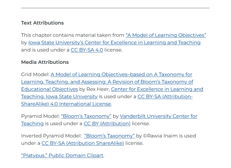 Attribution Options – Into the Hands of Students: Lessons Learned from Publishing ROTEL OER